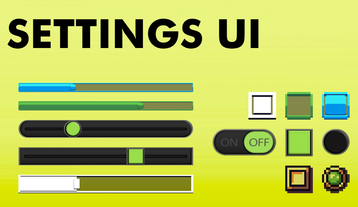 Settings UI - a free asset pack to build games with GDevelop | GDevelop