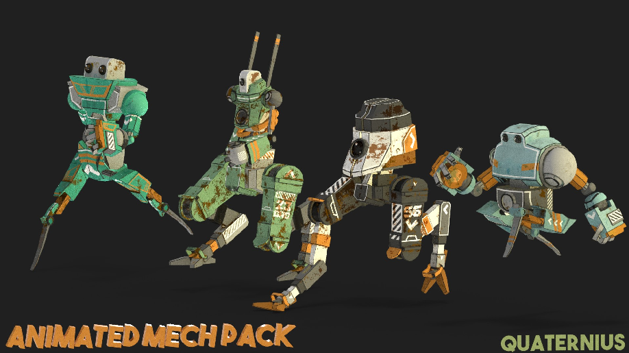 3D Animated Robots - a free asset pack to build games with GDevelop ...