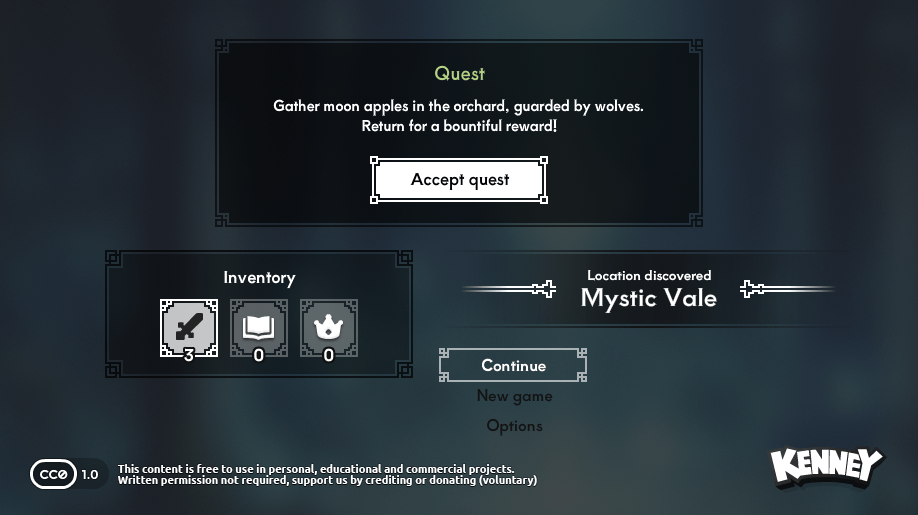 Fantasy UI Borders - a free asset pack to build games with GDevelop ...