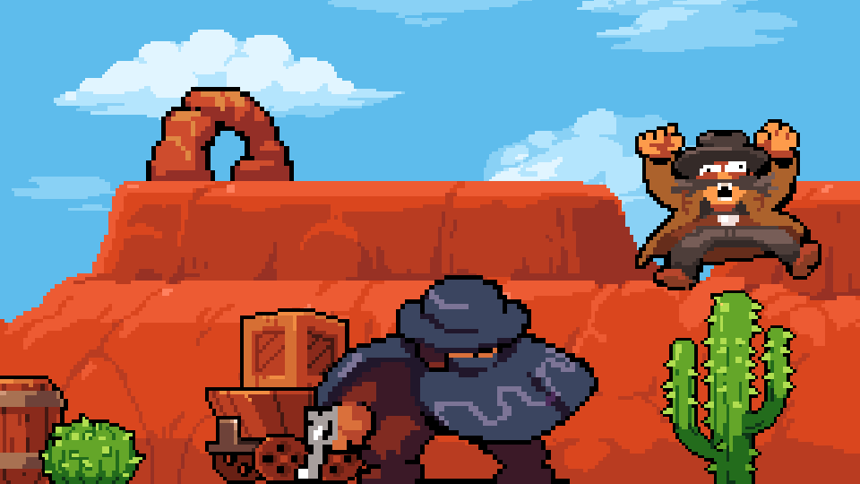 Western FPS 2D - a free asset pack to build games with GDevelop | GDevelop