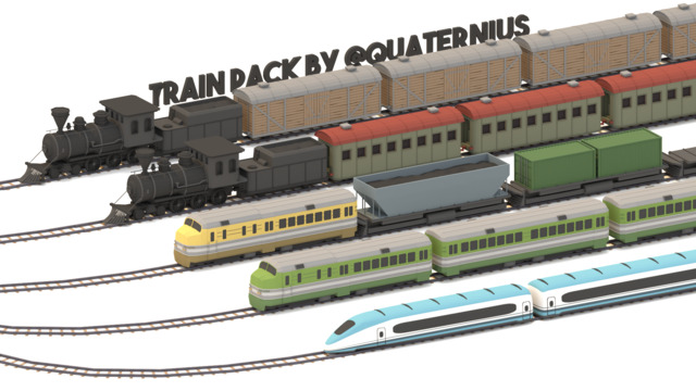 3D Trains - a free asset pack to build games with GDevelop | GDevelop