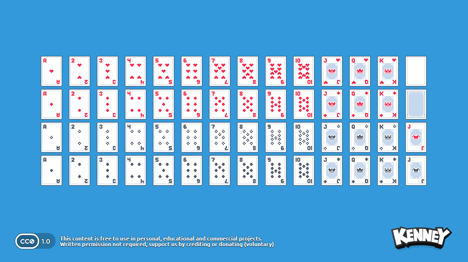 Playing Cards Pack - a free asset pack to build games with GDevelop ...