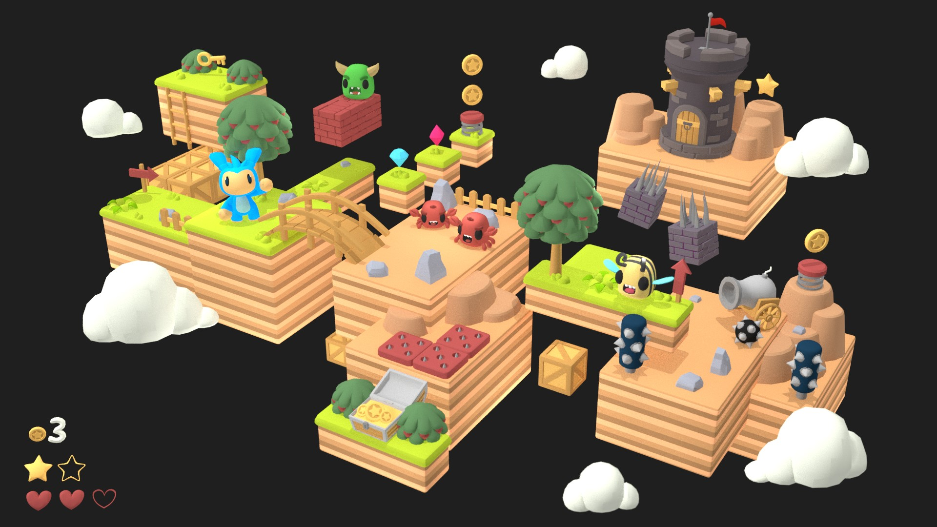 Platformer Game Kit - a free asset pack to build games with GDevelop ...