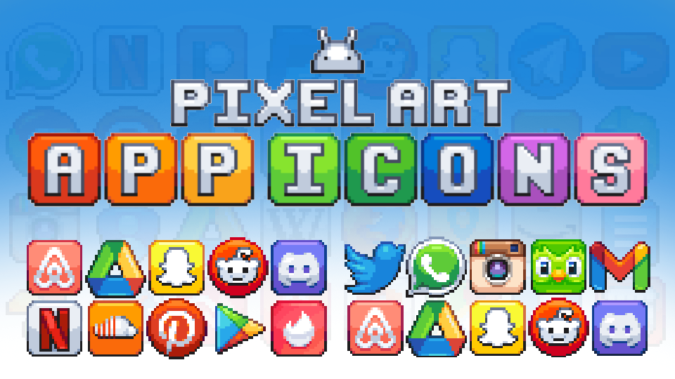 Pixelart App Icons - a free asset pack to build games with GDevelop ...