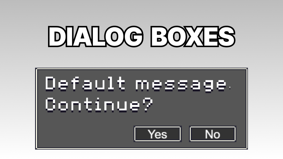 Dialog Boxes - A Free Asset Pack To Build Games With Gdevelop | Gdevelop
