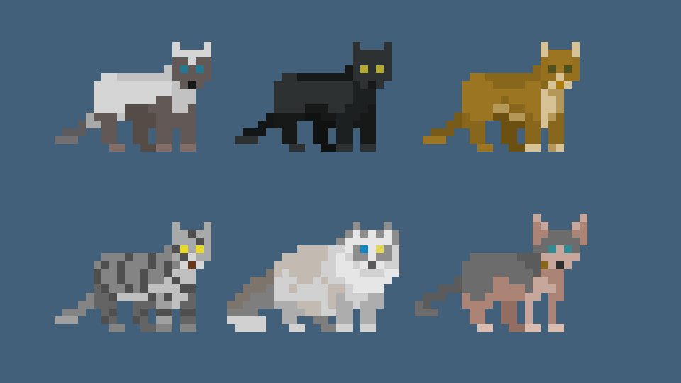 Pet Cats - a free asset pack to build games with GDevelop | GDevelop