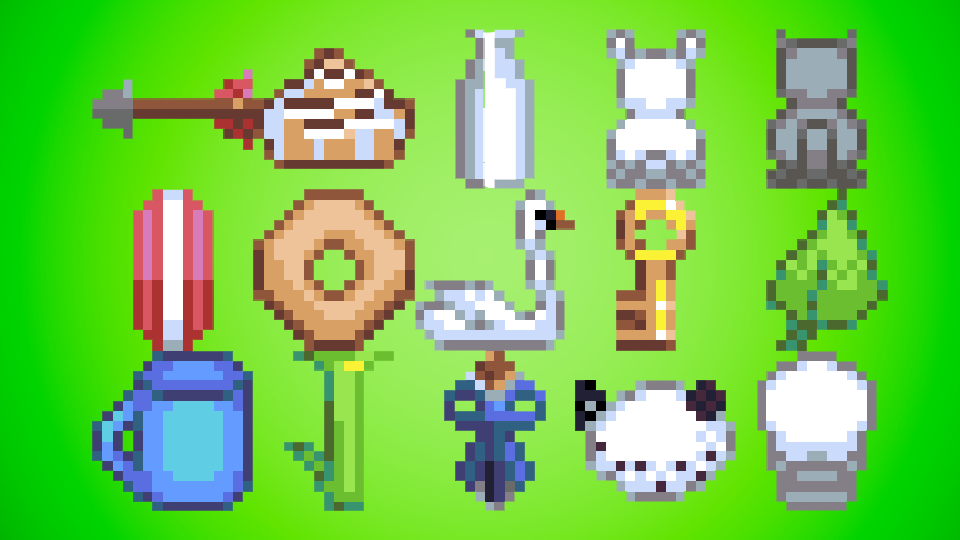 Spinning Items - a free asset pack to build games with GDevelop | GDevelop