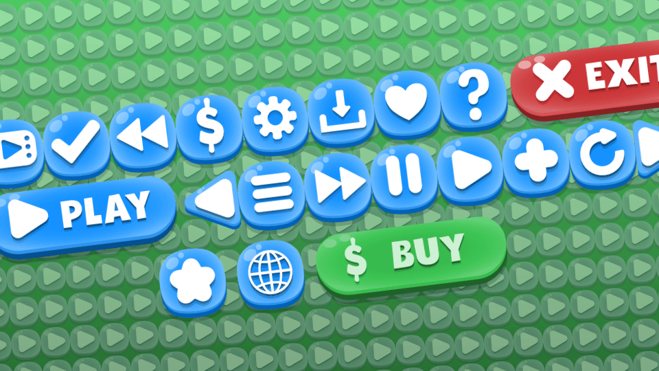 Casual Buttons - a free asset pack to build games with GDevelop | GDevelop